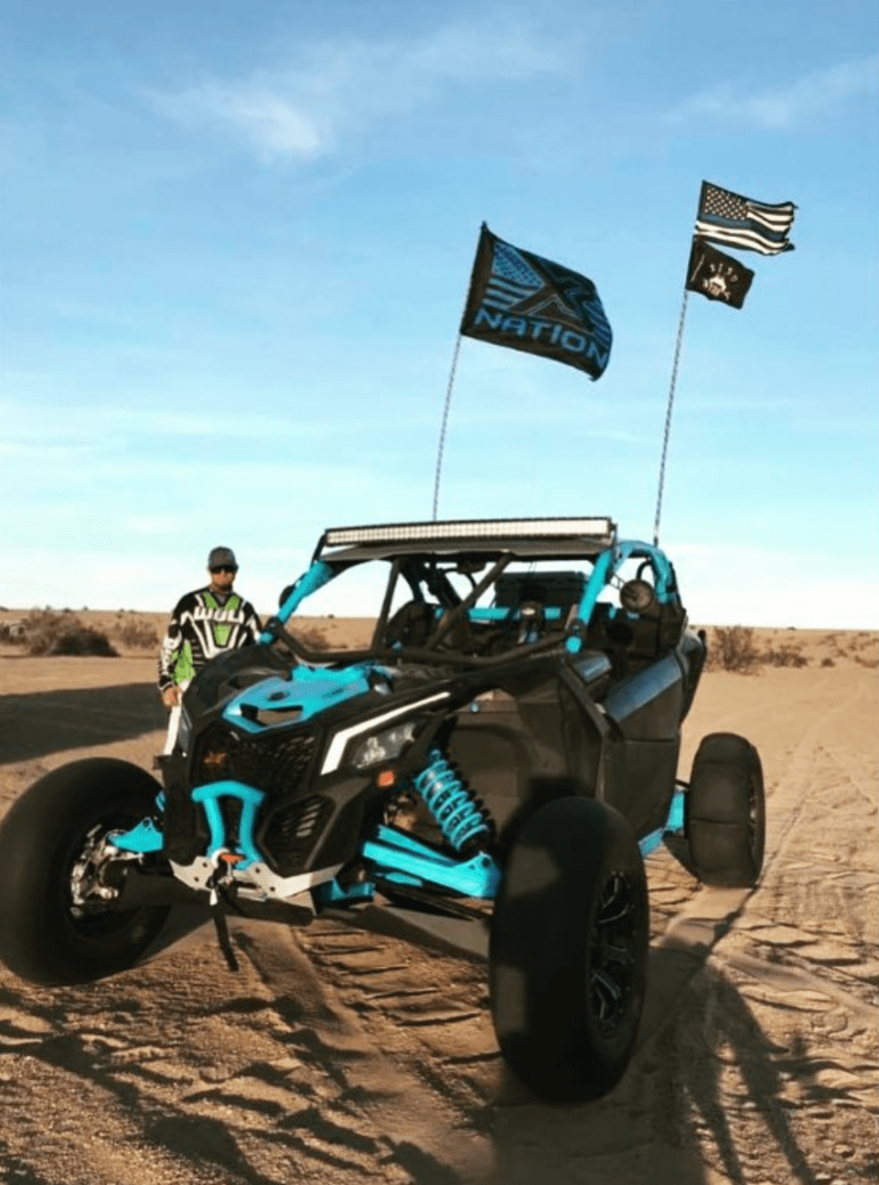 Small 16"x10" Custom Whip Flag - Undaunted Clothing Product Designer